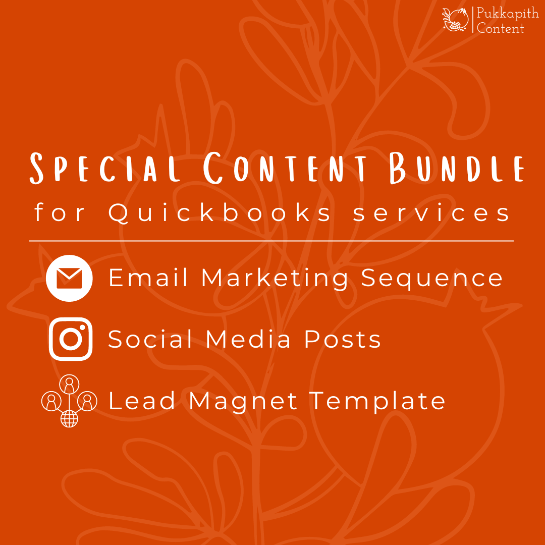 Quickbooks Content Bundle: Marketing your Quickbooks Services
